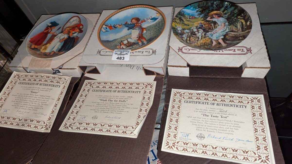 Easter, Wash Day for dolly and Taste Test Collector plates - Quick Bids