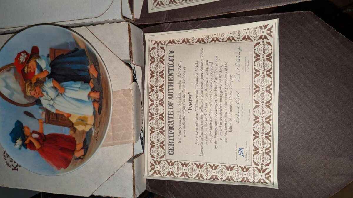 Easter, Wash Day for dolly and Taste Test Collector plates - Quick Bids