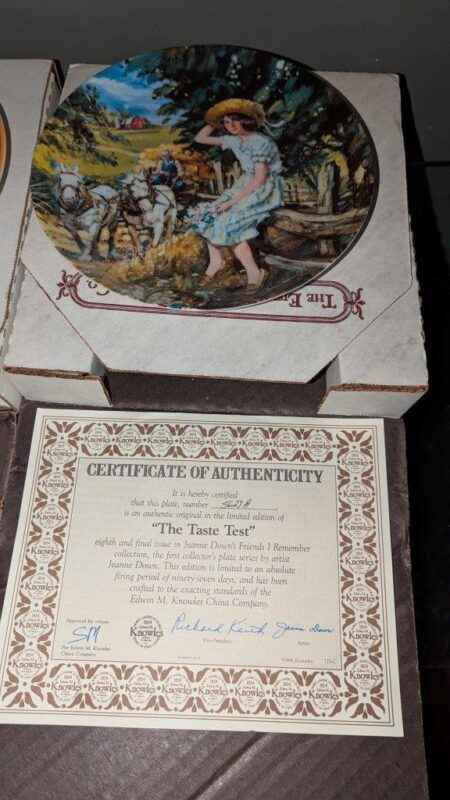 Easter, Wash Day for dolly and Taste Test Collector plates - Quick Bids