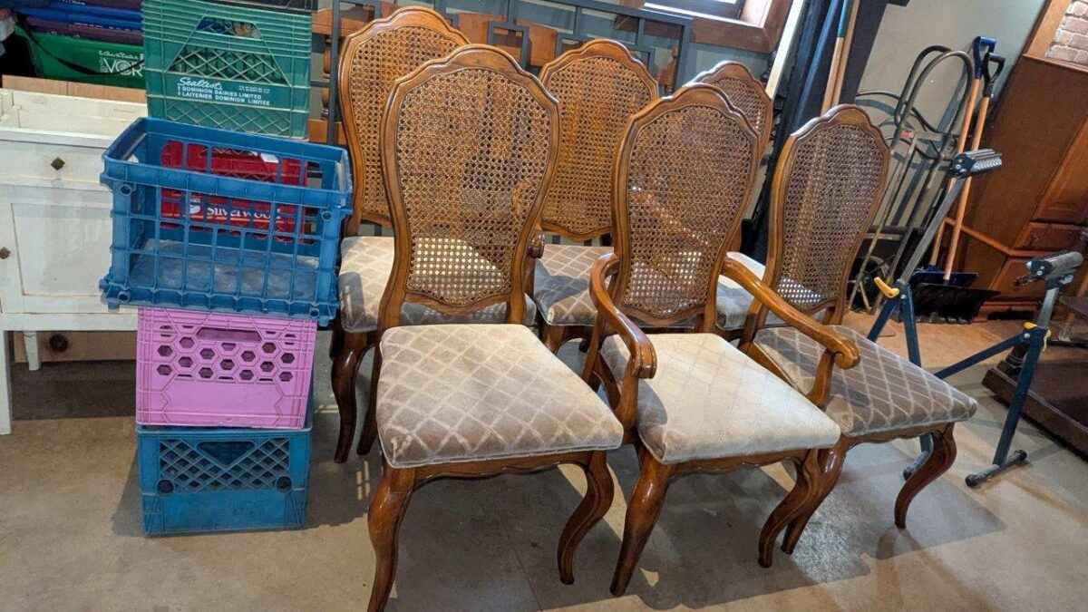 Cane back dining chairs - Quick Bids